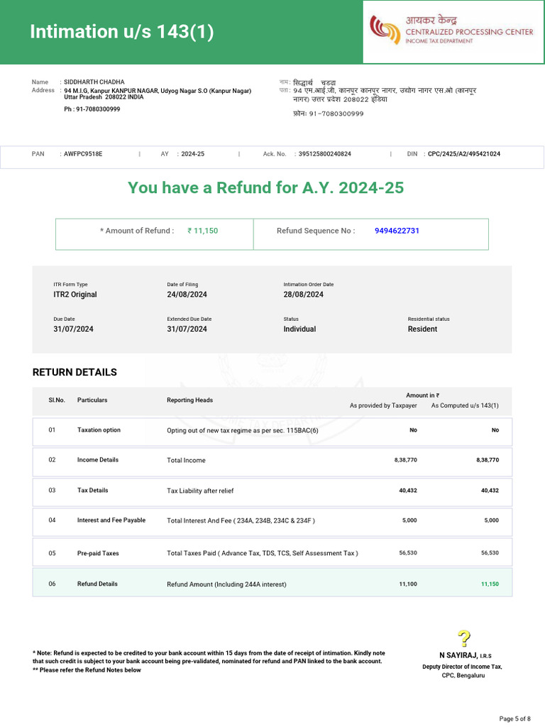 CPC 2425 A2 495421024 IntimationOrder | PDF
