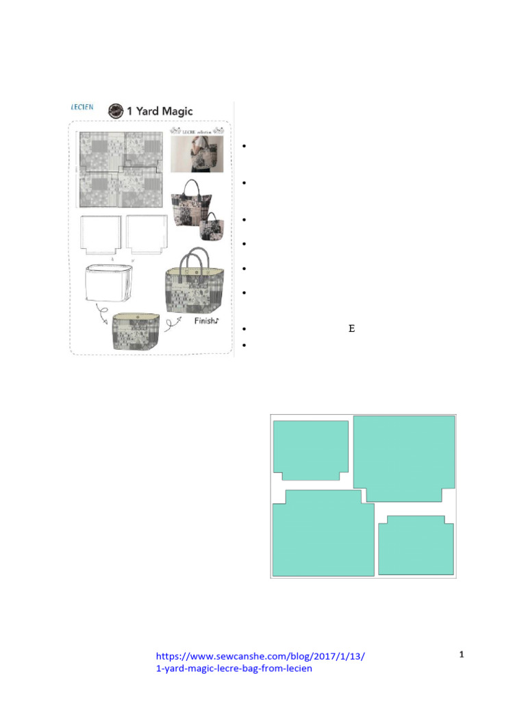 One Yard Magic Bags | PDF