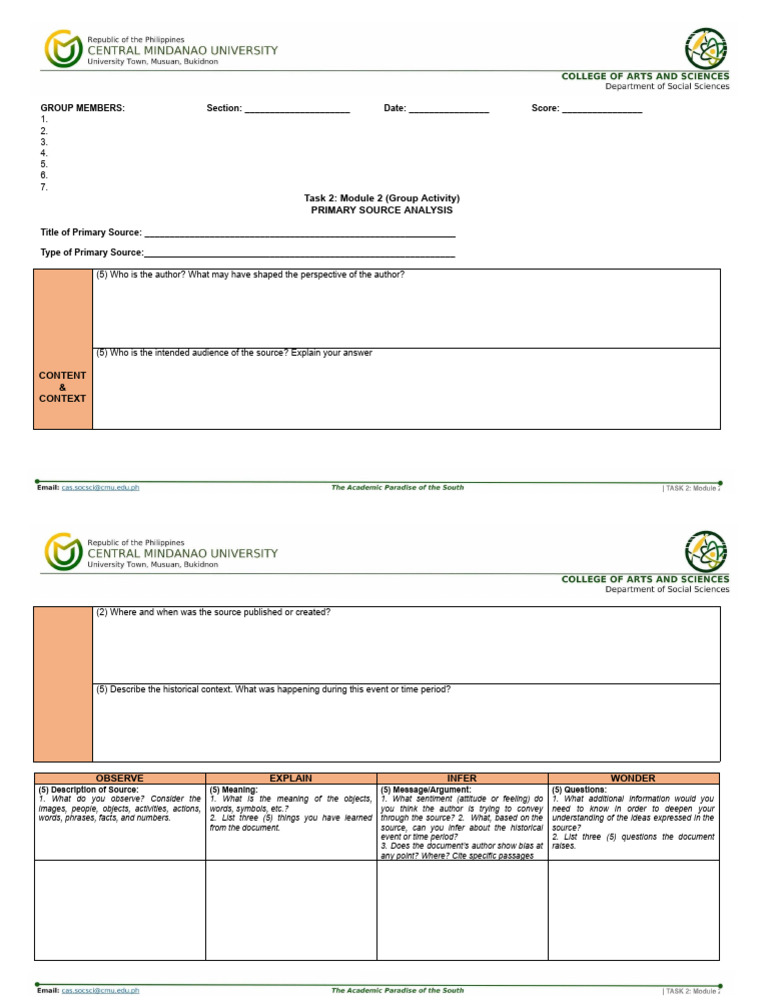 Primary Source Analysis 1 | PDF