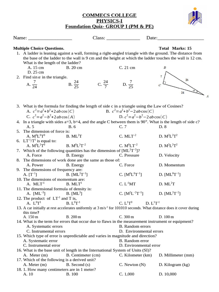Foundation Test Group I | PDF