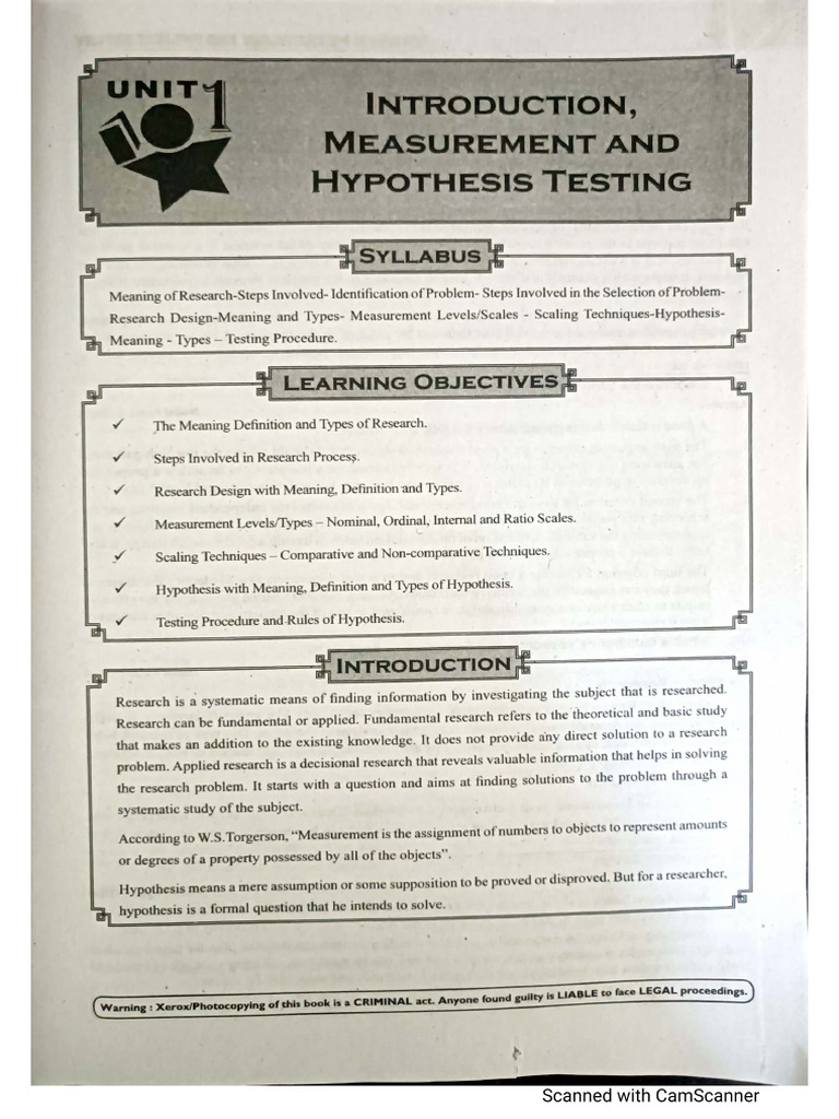 Unit-1 Research Methodology | PDF