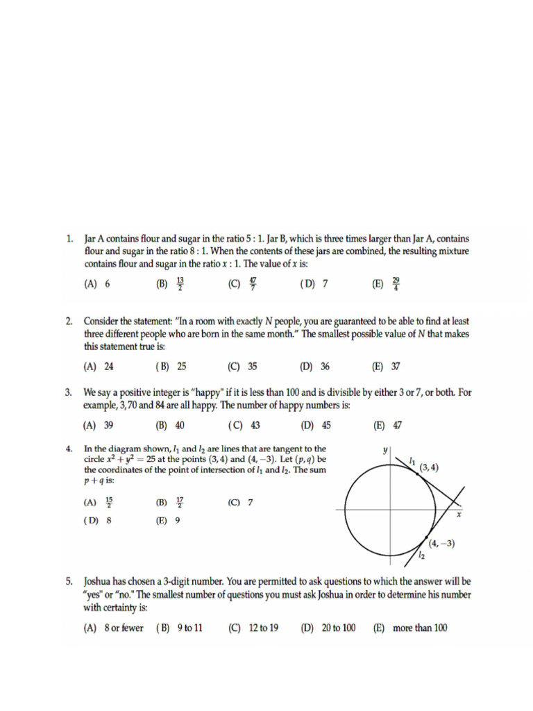 IOQM Practice Questions | PDF