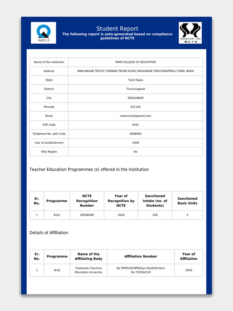Student Report | PDF