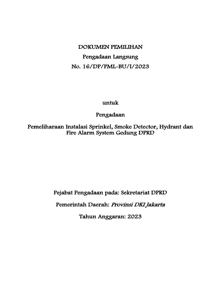 LPSE Proses LDI LDP | PDF | Fire Protection | Law