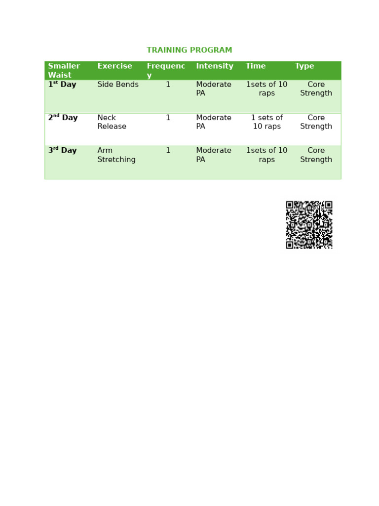 Training Prog2 | PDF