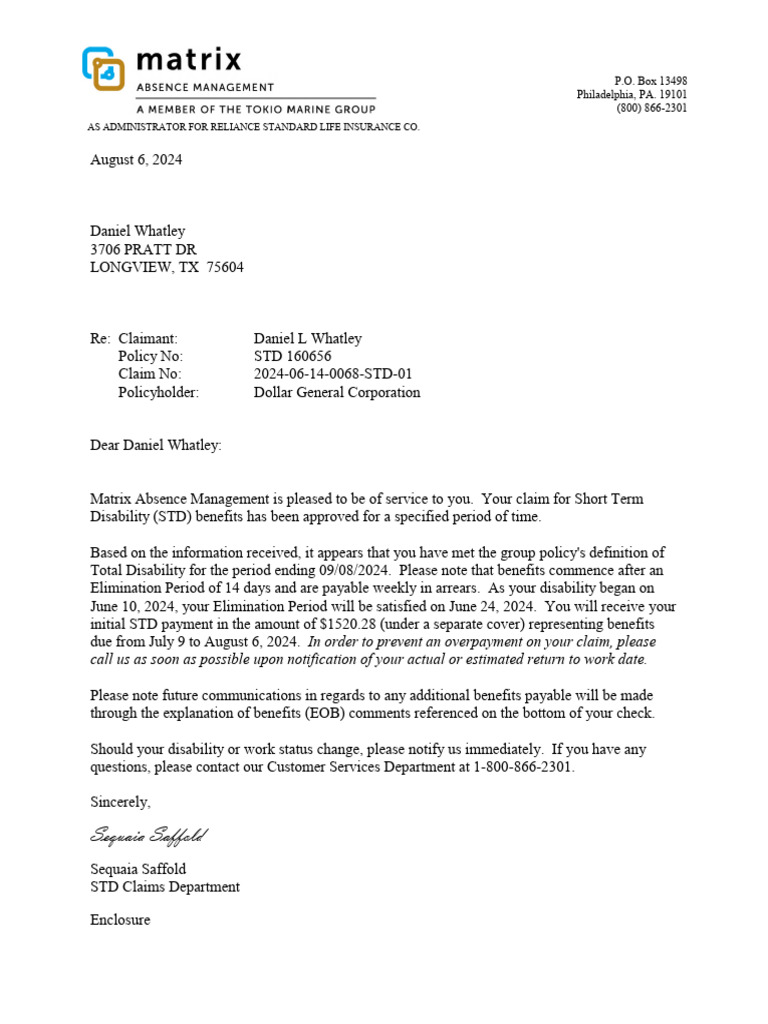 Approval Letter STD | PDF