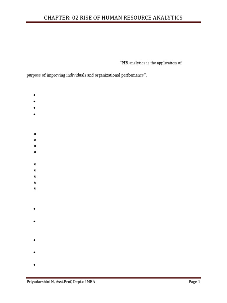 HRA Chapter 2 | PDF