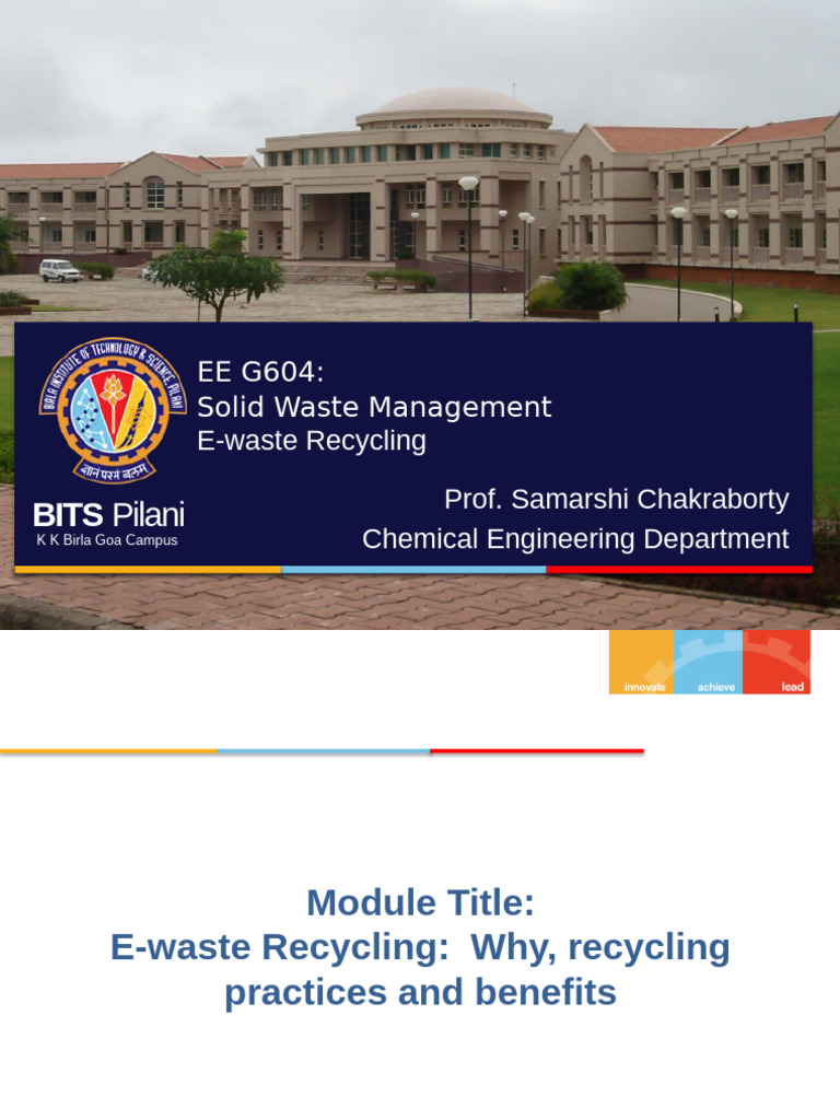 Module 4_e-Waste Recycling | PDF | Electronic Waste | Recycling