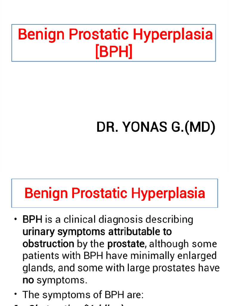 Benign Prostatic Hyperplasia | PDF