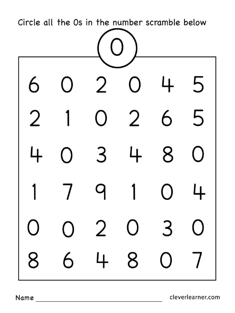 Zero Tracing Sheet 4e | PDF