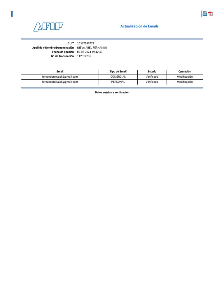 AFIP - Administración Federal de Ingresos Públicos | PDF