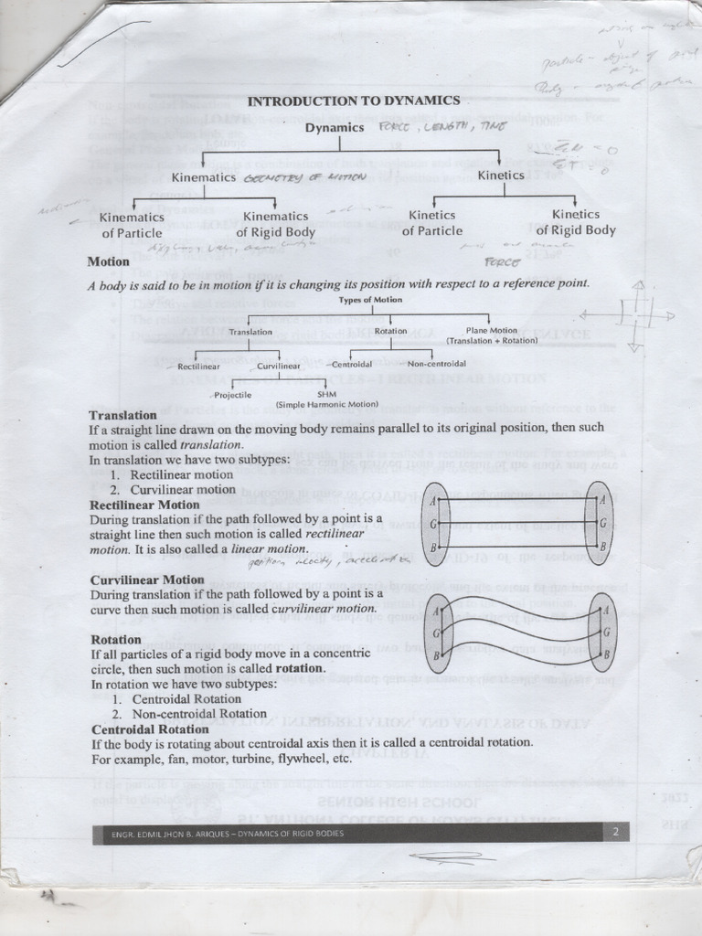 Additional Notes in Dynamics | PDF