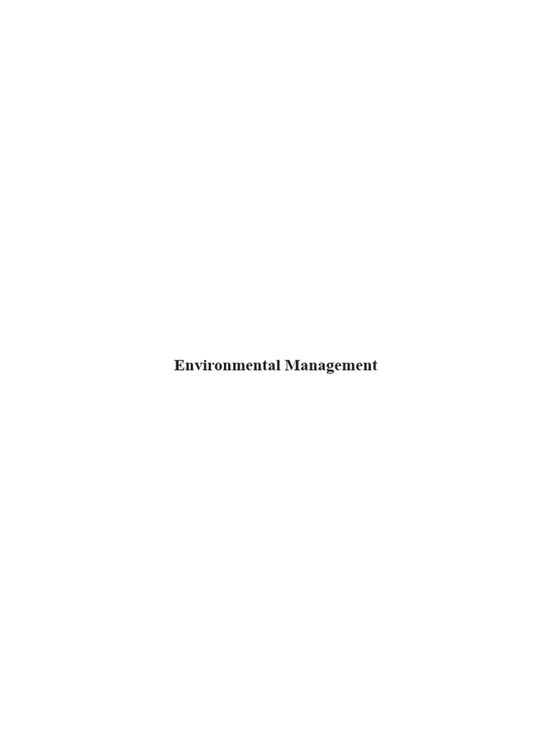 Environmental Management | PDF