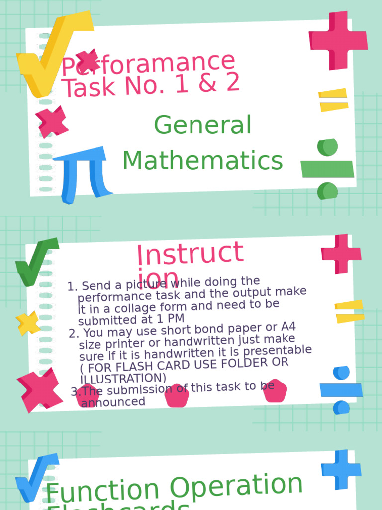 Perforamance Task No. 1 & 2 Gen Math | PDF