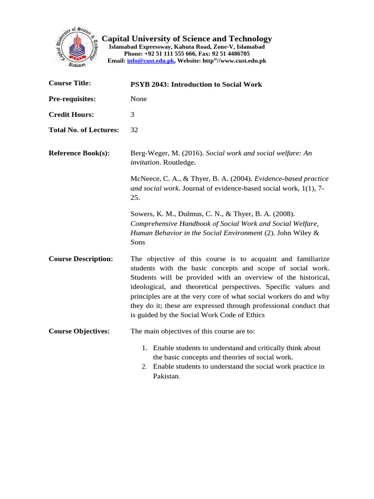 Introduction To Social Work | PDF