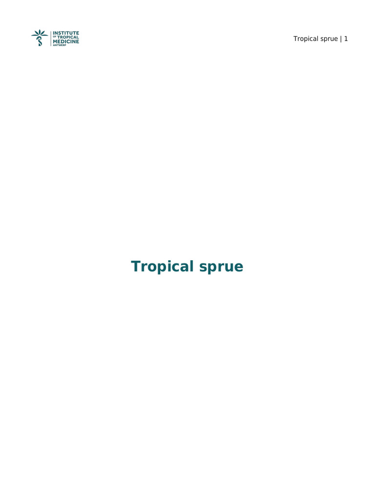 Tropical Sprue | PDF | Coeliac Disease | Wellness