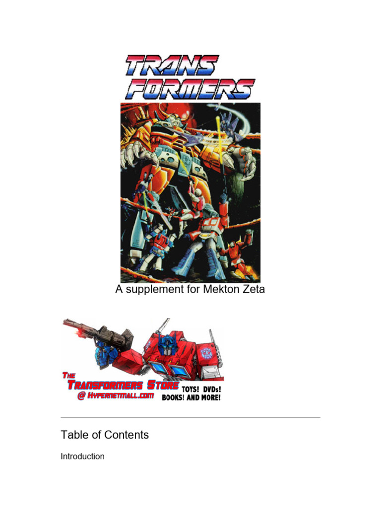 Transformers Rpg Pdf