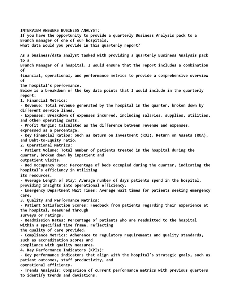 Printed BA Interview Prep | PDF