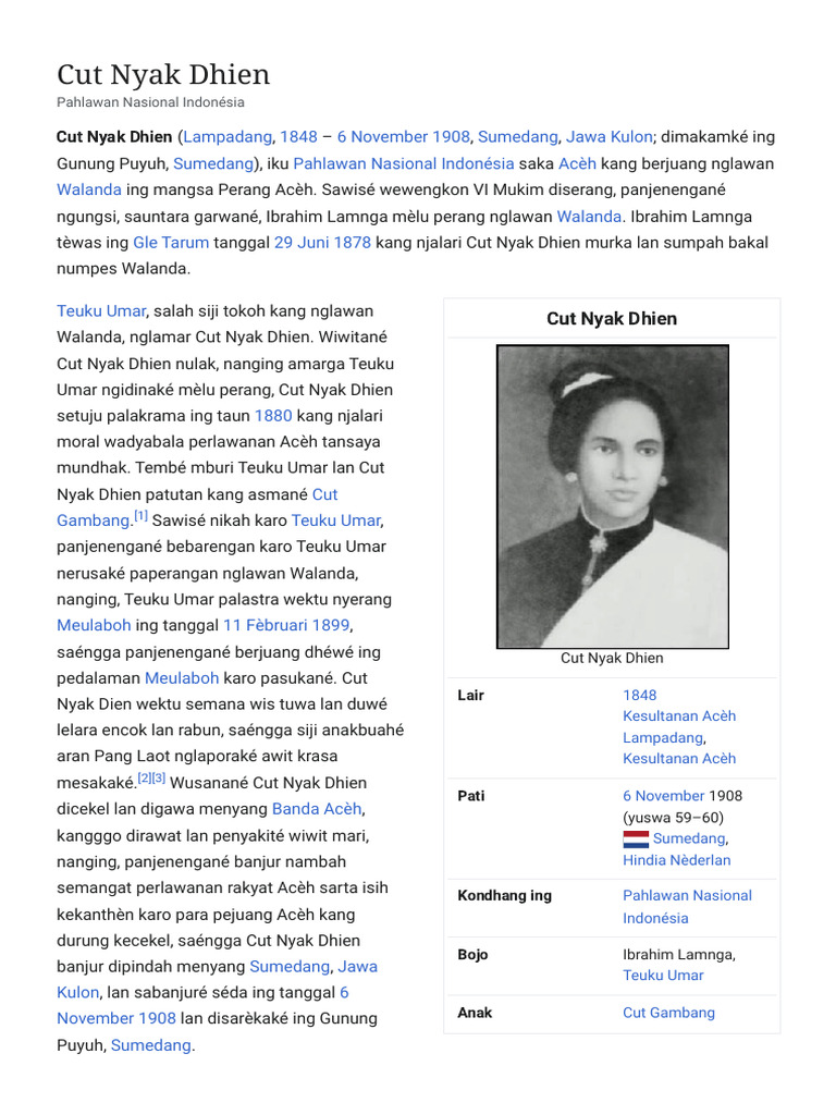 Cut Nyak Dhien - Wikipédia | PDF