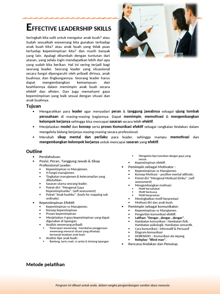 Brochure - Effective Supervisory Skills | PDF | Career & Growth | Self-Improvement