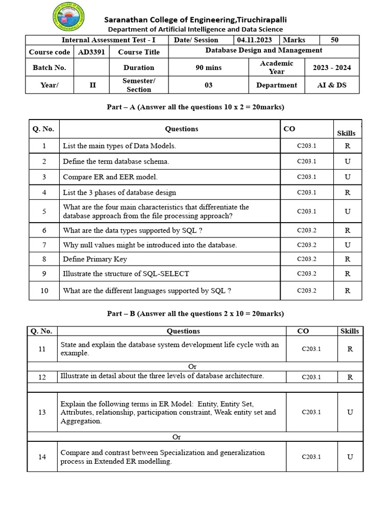 Ad 3391 Database Design and Management | PDF | Databases | Technology & Engineering