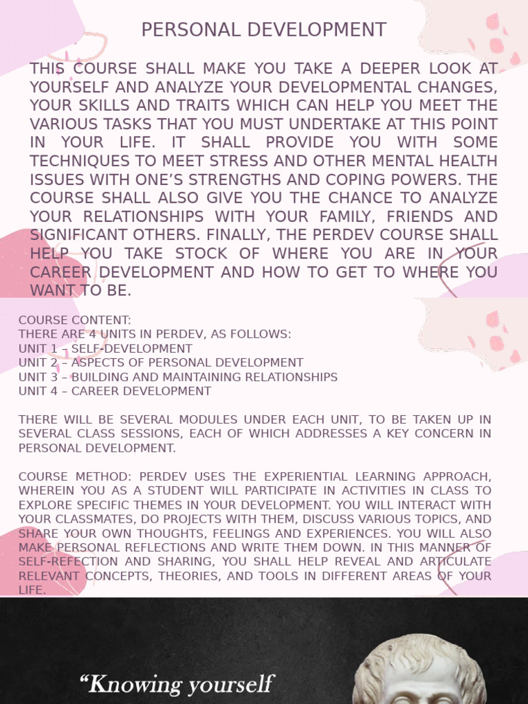 Lesson 1 Perdev. | PDF