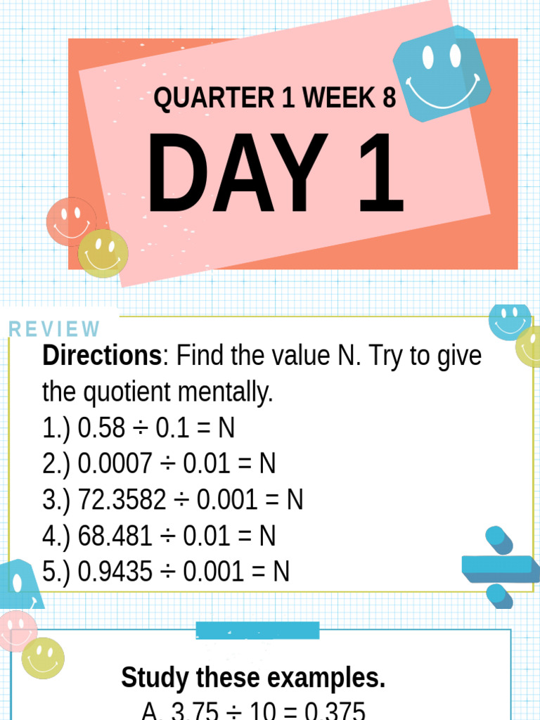 G6Q1 Week 8 Math | PDF