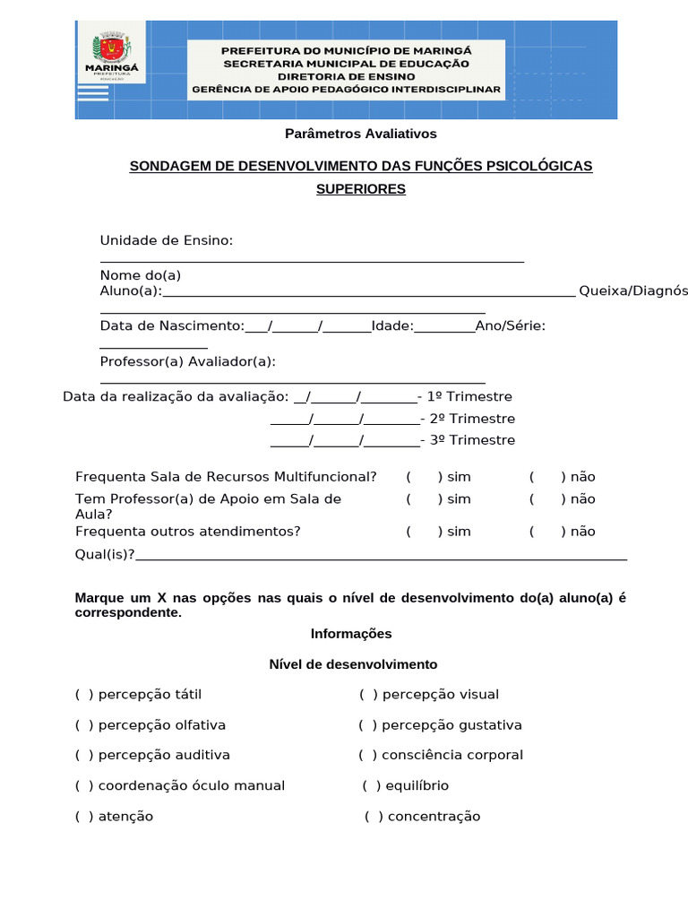 Sondagem para avaliar FPS | PDF