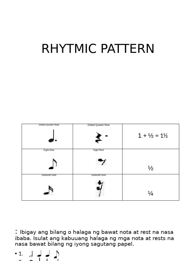 Rhytmic Pattern | PDF