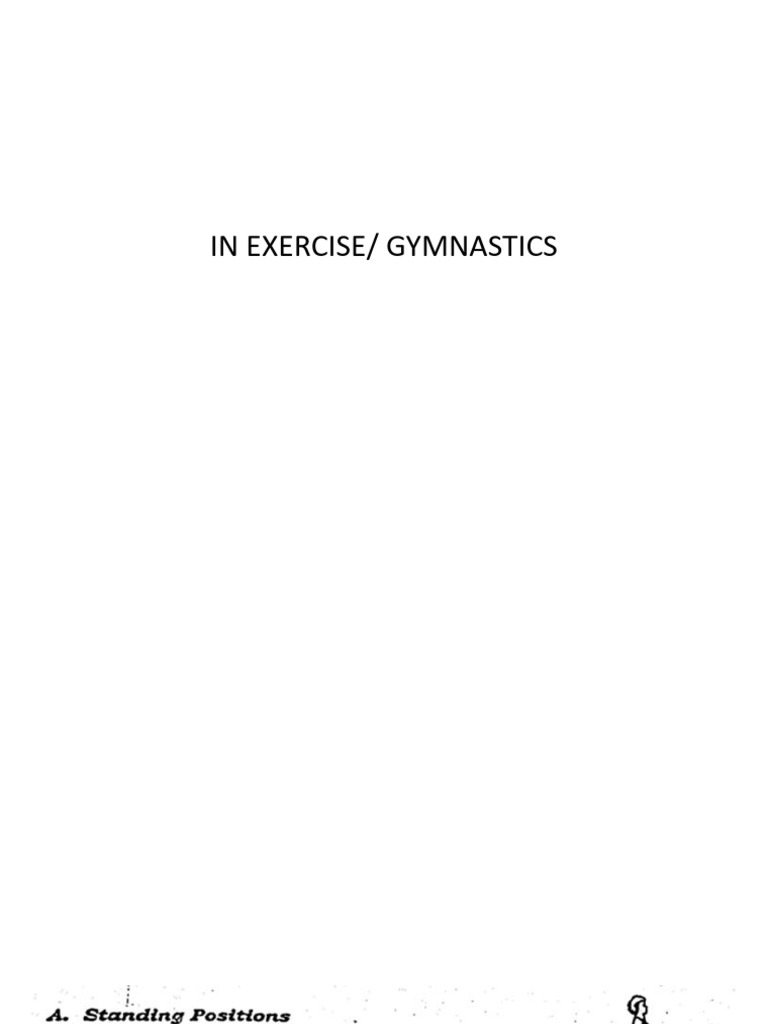 Pathfit 1 Body Positions | PDF | Wellness