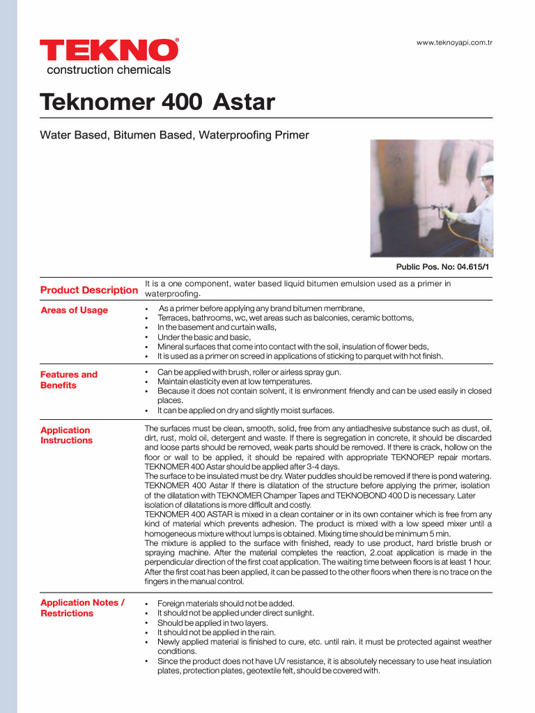TDS EN Teknomer 400 Astar | PDF
