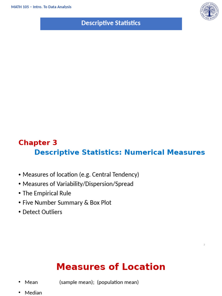 Descriptive Statistics 2 | PDF