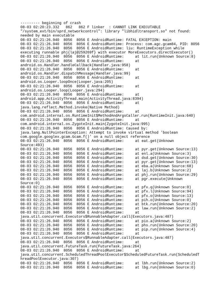 Standby Android Log 2024 0804 171945 | PDF