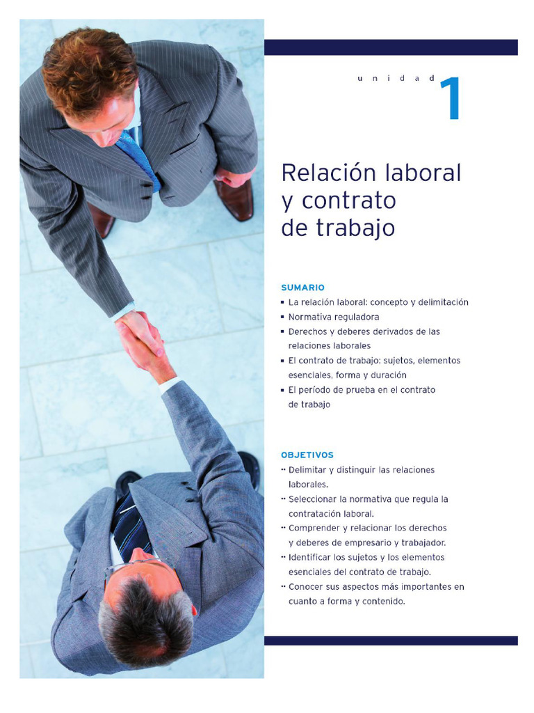 Relación laboral y contrato de trabajo | PDF