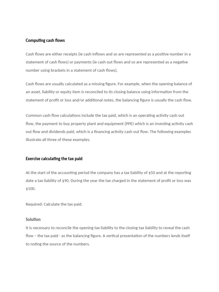Cash Flow Statements | PDF