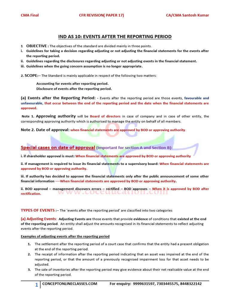 Ind As 10 Revision Class | PDF