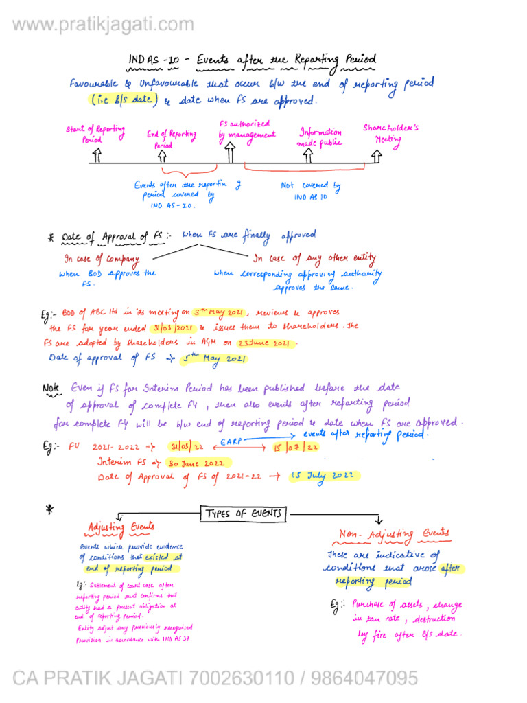 IND As 10 Revision Notes - 240913 - 085218 | PDF