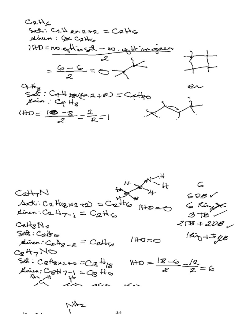 Hydrogen Deficiency Notes | PDF