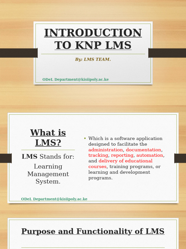 Introduction To KNP Lms | PDF