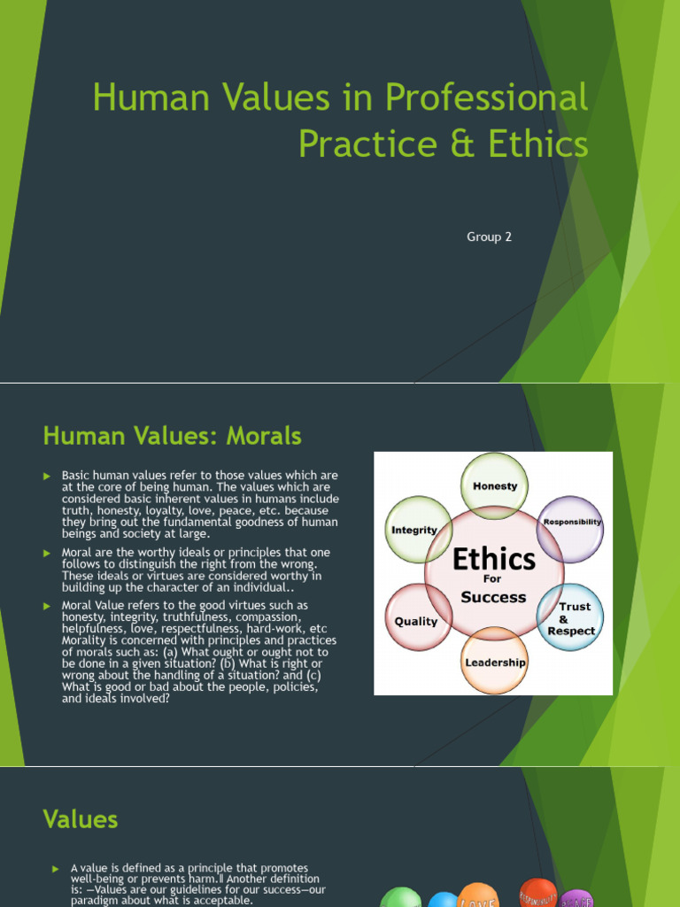 Human Values in Professional Practice & Ethics | PDF