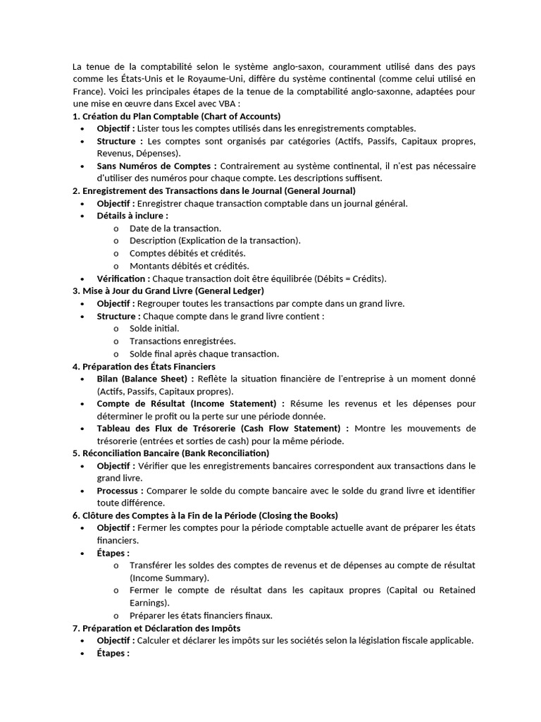 La Tenue de La Comptabilité Selon Le Système Anglo | PDF