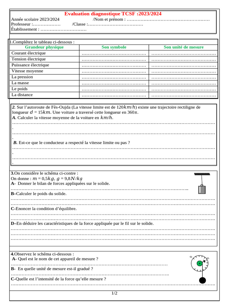Evaluation Diagnostique TCSF | PDF