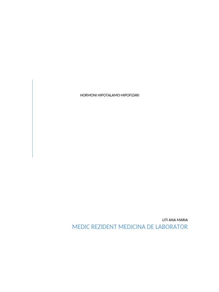 Hormoni Hipotalamo-Hipofizari | PDF