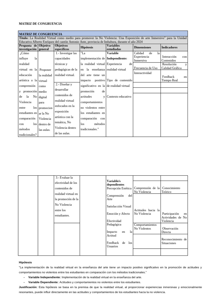 2_ MATRIZ DE CONGRUENCIA | PDF
