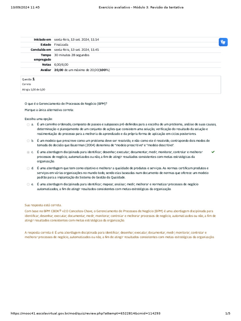 Exercício Avaliativo - Módulo 3 - Analise - e - Melhoria - Do - Processo | PDF