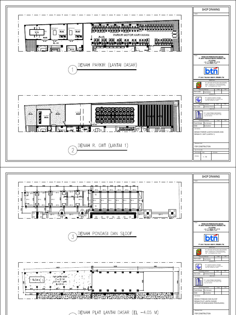 Struktur Parkir GWT Kupang Baja REV2.1 | PDF