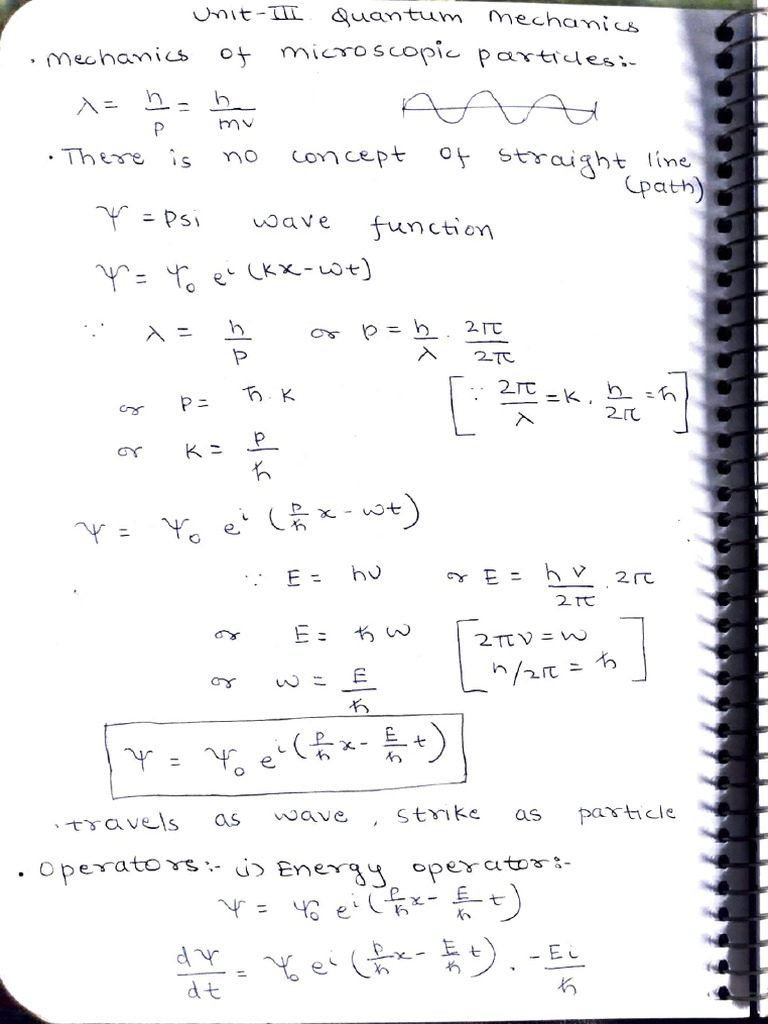 Quantum Mechanics Notes by Dev | PDF