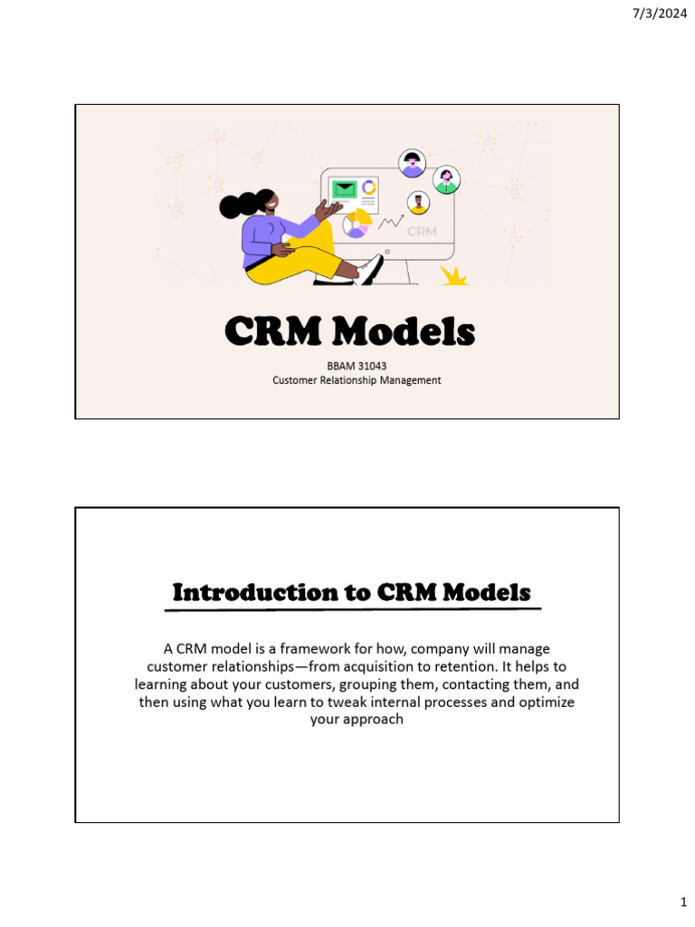 Lesson 05 CRM models | PDF