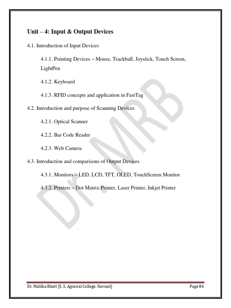 IC Unit 4 DR - MRB | PDF