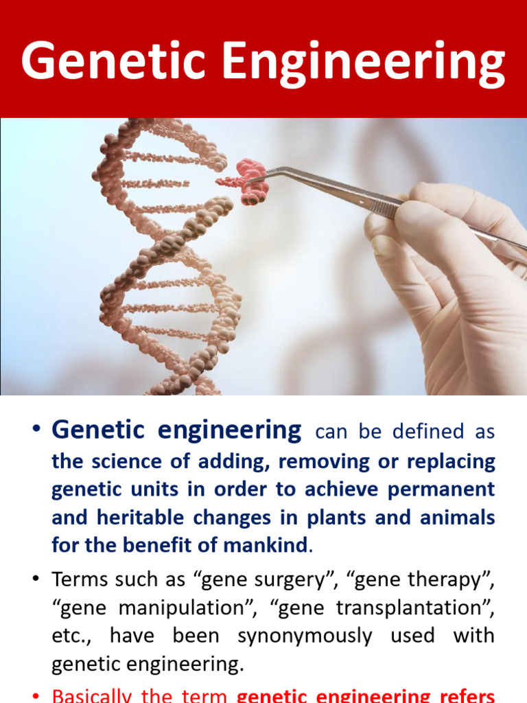 Genetic Engineering | PDF